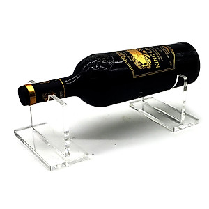 Wine Bottle Holder Floating Acrylic Stand Rack/Holder Counter Top Display Case Riser