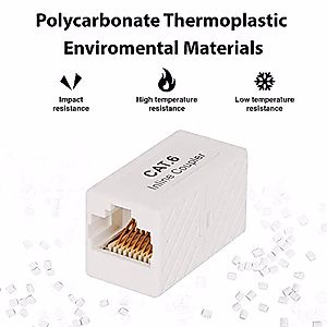 Iwillink RJ45 Coupler Ethernet Connector, Female to Female RJ45 Connector for Cat7 Cat6 Cat5e Cat5 Ethernet Cable, Extender Adapter, 10 Pack, White