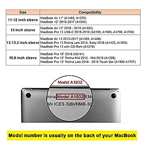 Allinside 2020 MacBook Air 13 Laptop Sleeve and Keyboard Cover Skin, 2020 MacBook Air 13 inch A2179 with Touch ID and Retina Display US Version