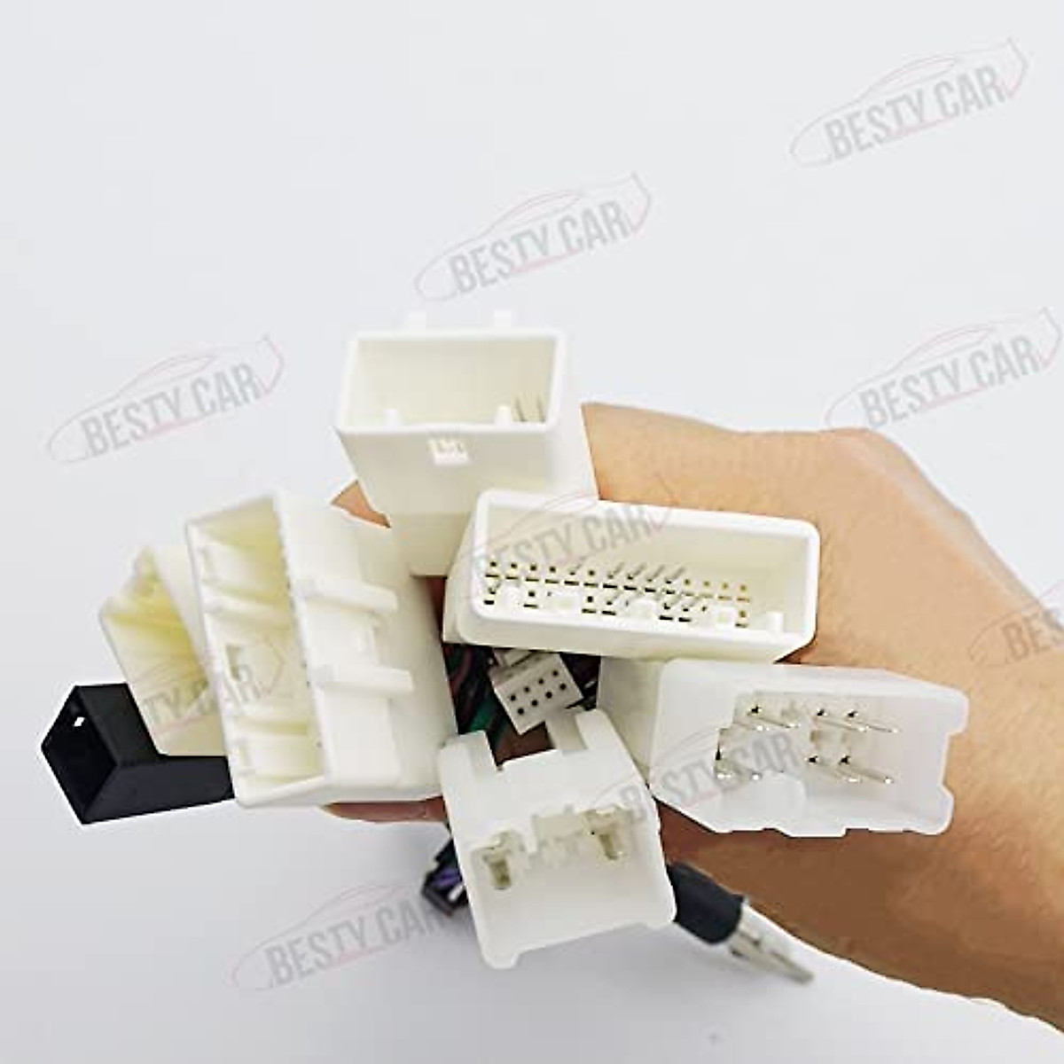 Car Radio Stereo Power Harness Wiring for Toyota Corolla Highlander CHR Reiz USB Cable CANBUS Decoder for 9/10.1'' Head Unit CD Player Support OEM Camera Steering Wheel Control Orignal USB