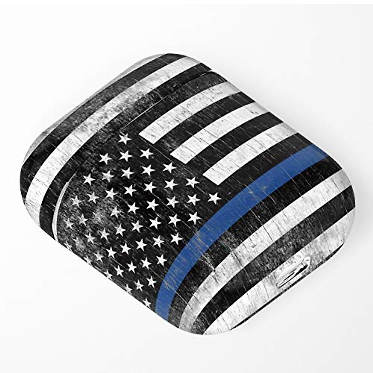 GIUMOWL American Flag Airpods Case Compatiable with Airpods 1 & 2 - Airpods Cover with Key Chain, Full Protective Durable Shockproof Personalize Wireless Headphone Case