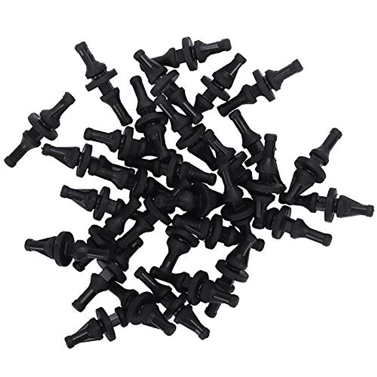 New 32 PCS Rubber Anti Vibration Mount Screw Pin Rivet for PC Case Fans Anti Vibration - (Size: Other/Other/Black) SCRW-228339