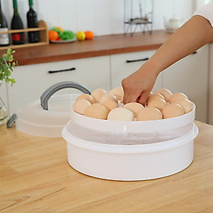 ZOAJU 3-in-1 Portable Cake Holder Carrier with Lid and Tray 10 inch Food Container for Pies, Muffins, Cookie, Candies, Cupcakes, Dessert