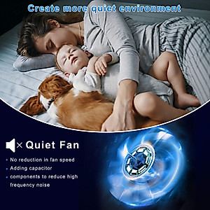 TAEHFUS Laptop Cooling Pad 5 Fans, Perfect for The Laptop Under 17.3 inchs, Blue Lights, Quiet and 2 USB switchs