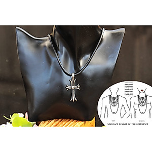 Findout 2mm black Waterproof Braided Leather Necklace Wax Rope Chain For Men, Waterproof Braided Leather, No Gemstone