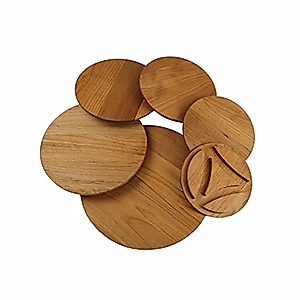 Enclume Solid Alder Wood Shelves for 6-Tier Gourmet Stand Shelf Set, Dimensions: Min. 7.13" Dia. X Max. Dia. 12.75" x .625" Thick ~ Weight: 6 lbs