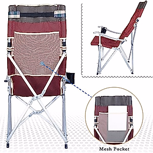 Poshlr Beach Chairs for Adults, Beach Chair Aluminum Heavy Duty, Folding Lawn and Camping Chairs Set with Carry Bag