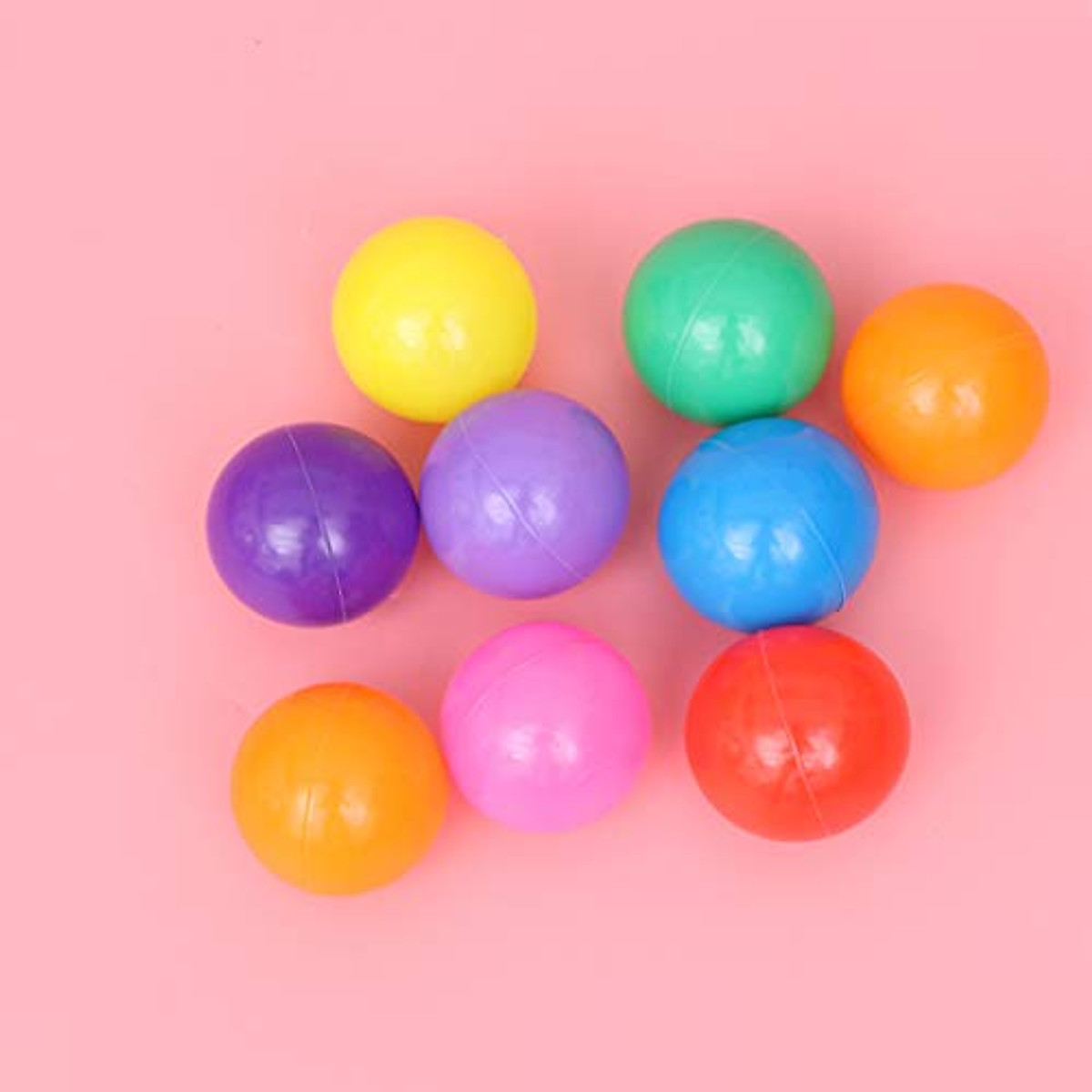 LIOOBO 200 Pcs Crush Proof Plastic Ball Colorful Ocean Ball Pool Play Balls for Baby Kids Toddlers (Macaron Mixed Color Mesh Bag Packing)