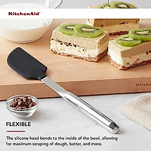 KitchenAid Premium Scraper Spatula with Hang Hook, 12-Inch, Black