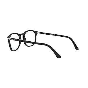 Persol PO3007VM Square Prescription Eyewear Frames, Black/Demo Lens, 50 mm