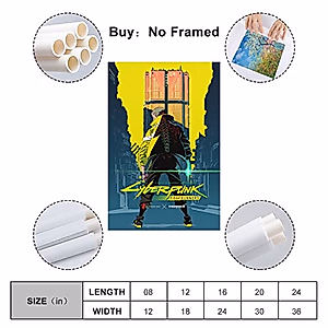 ChezMax Cyber Punk Edgerunners Anime Poster Poster Decorative Painting Canvas Wall Art Living Room Posters Bedroom Painting 12x18inch(30x45cm)