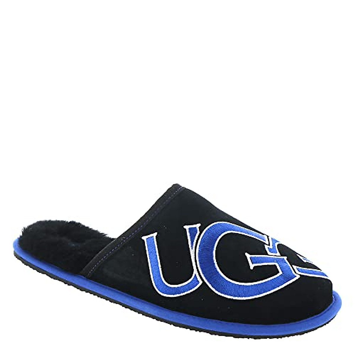 UGG Men's Scuff Logo II Slipper, Black/Neptune, 7