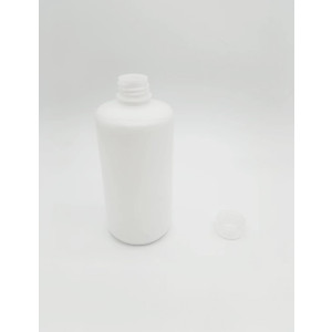 Moonetto 12 Pack 16oz Narrow Mouth Round Plastic Bottles Containers, 500ml HDPE Bottles with PP Caps