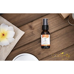 Claire-ity 25% Vitamin C Serum with Hyaluronic Acid and Vitamin E, Organic Topical Anti-Aging Moisturizing Facial Serum for Face, Neck & Décolleté(1 fl. oz)