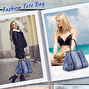 DSYD Neoprene Tote Bag Waterproof，Beach Bags Waterproof Sandproof with Zippers，Rubber Beach Bag acve Wallet，15 x 12 x 9 inch, #6 (198911)