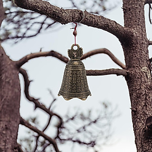 DOITOOL 10Pcs Vintage Bell Iron Bell Charm Craft Retro Bell Figurine Mini Jingle Bell Feng Shui Bell for DIY Wind Chimes Doorbell Keychain Pendants