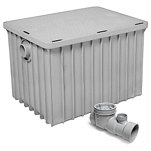 Endura Grease Interceptor,Poly,4 In dia,50 gpm, Gray (3950A04)