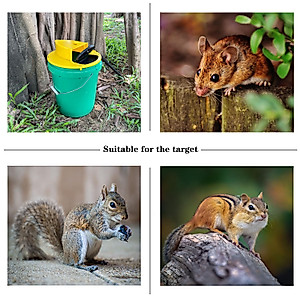 Upgraded 5 Gallon Bucket Lid, Bucket Lid Mouse Trap Trapdoor Style, Indoor and Outdoor, Reusable 5 Gallon Bucket Lid, No Bucket (Yellow)