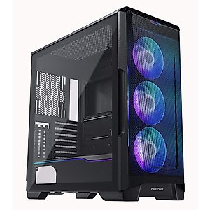 Phanteks (PH-EC500ATG_DBK01) Eclipse P500A high airflow full-metal mesh design, ATX Mid-tower, Digital-RGB Lighting, 140mm D-RGB case fans, Tempered Glass, Dual System capable, Black