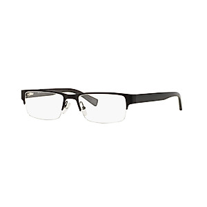 A|X ARMANI EXCHANGE Men's AX1015 Rectangular Prescription Eyewear Frames, Black/Demo Lens, 52 mm