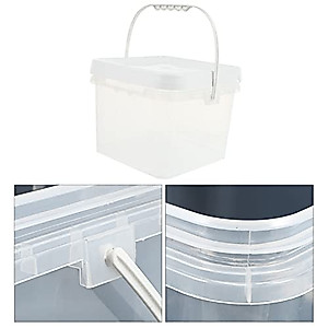 Cabilock Wit L Fresh Bucket Pail Freezer Jam for Handheld Ice Reusable Containers Keeping Homemade Pp Cream Dessert Food-grade Handle Refrigerator Holder Organizer Tank Tub Square with
