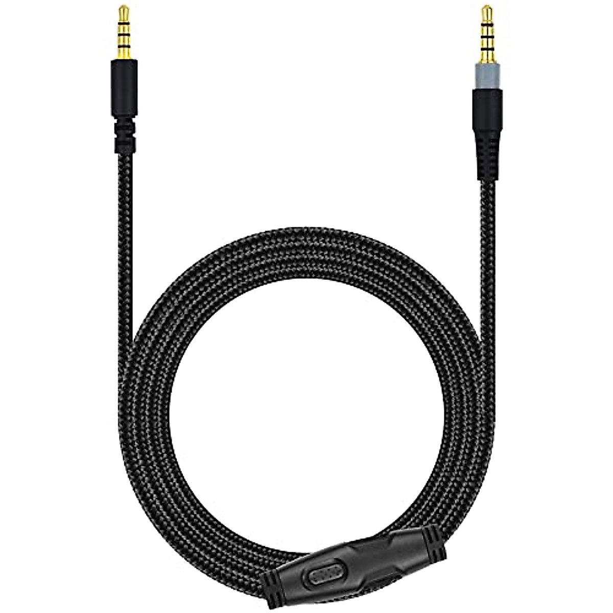 QKIIP HyperX Cloud Alpha Cable, Removable Replacement Alpha Cord, with Mute & Volume Controls Compatible with HyperX Cloud Mix Alpha Gaming Headset (No Mic)