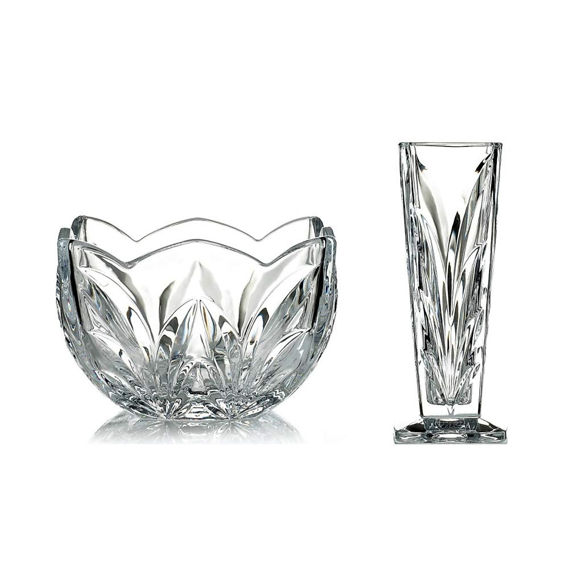 Square Crystal Bowl, Decorative 6 Inch Elegant Dish Great For Serving Dessert, Salad, Snack, And Fruit Ideal For Home, Office, Party, Wedding Décor, Small Candy Dish.