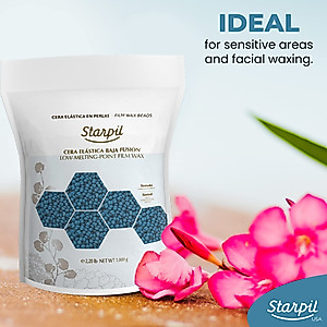 Starpil Wax 1000g / 2.2 lb Bag Blue Hard Wax Beads for Hair Removal, Stripless Wax Beans Refill for Wax Pot Warmer Professional, Low Temperature Film Hair Removal Wax Pearls.