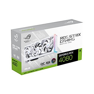 ASUS ROG Strix GeForce RTX™ 4080 White OC Edition Gaming Graphics Card (PCIe 4.0, 16GB GDDR6X, HDMI 2.1a, DisplayPort 1.4a)