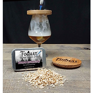Foghat Cocktail Smoker with Bourbon Barrel Wood Shavings and Bourbon Resurrection Foghat Culinary Smoking Fuel Bundle