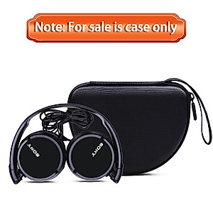 LTGEM Case Compatible with Sony MDR-ZX110 / MDRZX110AP / MDRZX110NC / MDR-ZX310AP ZX Series Wired On-Ear Headphones, Black+Grey(Case Only)