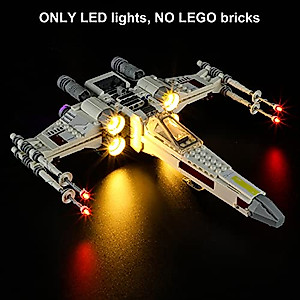 Vaodest LED Light for Lego Star War Luke Skywalker X-Wing 75301 Set,Design and Configuration Compatible with Model 75301(LED Light Only, Not Building Block Kit)