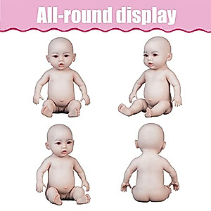 QARUQASE Lifelike Reborn Baby Doll - 19 Inch Skeleton, Silicone Full Body Realistic Newborn Girl, Soft Body, Waterproof