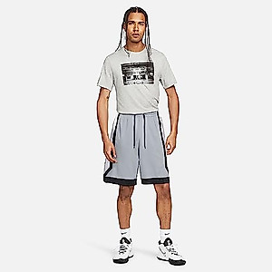 Nike Dri-FIT Elite Men's Basketball Shorts (Small, Cool Grey/Black/White)