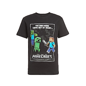 Minecraft Boys Creeper & Characters 3 Pack T-Shirt SetBlack/Gray Heather/Blue8