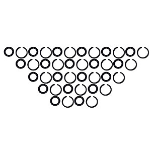3/8" Impact Retaining Ring Clip Square Drive Socket Retainer Ring with O-Ring Fits for Milwaukee Type Impact Wrenches（20Sets）