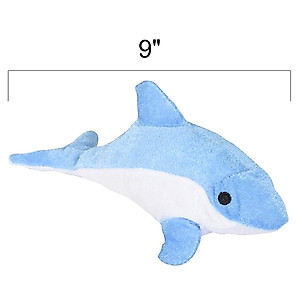 ArtCreativity Plush Dolphin Toys, Set of 12, Huggable Stuffed Animal Toys, Underwater Party Favors for Kids, Animal Nursery Decorations, Great Photoshoot Props, Baby Shower Decor