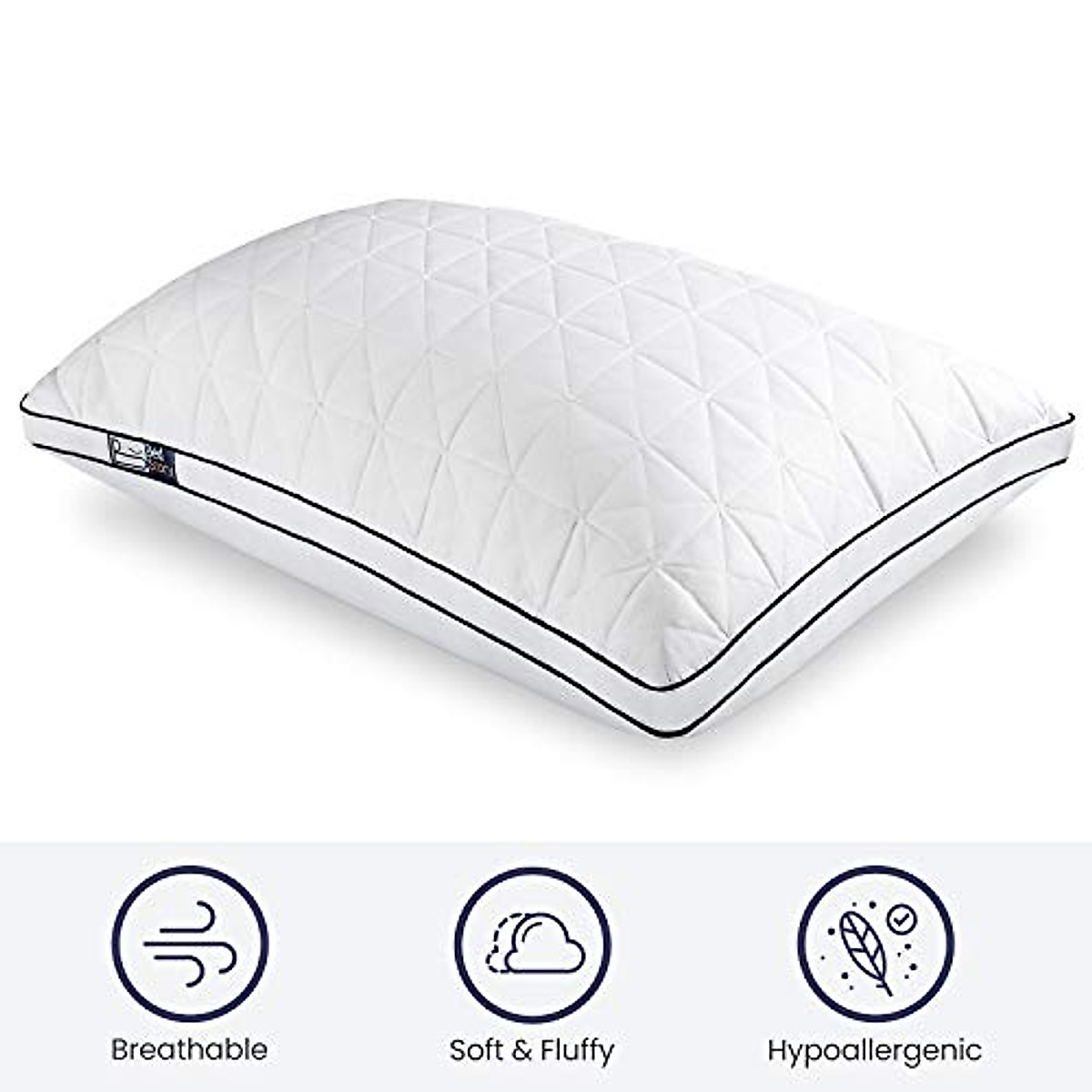 BedStory Bed Pillows for Sleeping - King Size Set of 2, Hotel Quality Soft & Comfortable Improve Sleep Quality, Luxury Pillows for Side, Stomach or Back Sleepers (19" x 34")