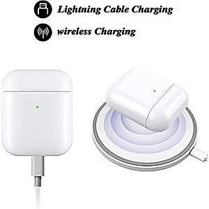 ooderlok Wireless Charging Case for Airpods - Airpod Charging Case Replacement Compatible for Airpods 1 2 with Bluetooth Pairing Sync Button, Airpods Charger Case 1/2 Generation, No Air Pods, white