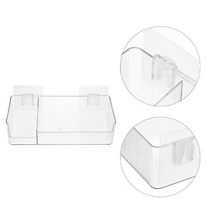 Kichvoe Organizer Storage Cabinet Refrigerator Bin Clear Plastic Bins for Fridge Bath Basket with Suction Cups Refrigerator Crisper Storage Containers Kitchen Organization Fridge Organizer