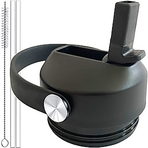 Straw Lid for Yeti Rambler Bottle - 18 26 36 64 oz, Lid with Straws and Flexible Handle for Yeti Straw Lid Replacement, Straw Cap Compatible with Yeti Rambler Bottle Water Bottle Accessories