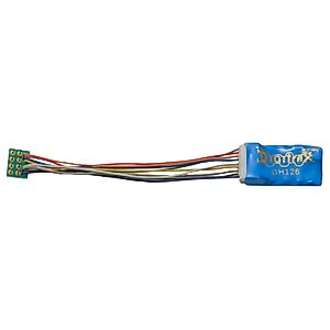 Digitrax DH126P HO Scale Decoder, Economy Medium Plug with Long Wires Harness