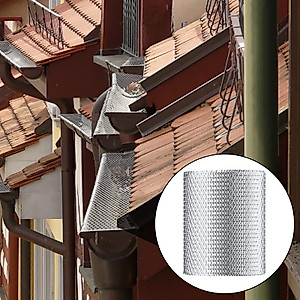 Gutter Guard Mesh 5 Inch x 20 Feet Aluminum Gutter Guard from Leaves Gutter Covers Screen Leaf Gutter Guard Protection for DIY Cutting Leaf Rain Gutter Guards, Silver