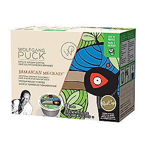 Wolfgang Puck Coffee, Keurig KCups for Keurig Brewers, White, Jamaican Me Crazy, 24 Count (Pack of 1)