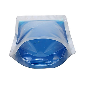 AwePackage 100 Pack of 7 x10 Airtight Zipper Stand Up Pouch Bag - Clear Front Aluminum Foil Back Heat Sealable Zip Lock