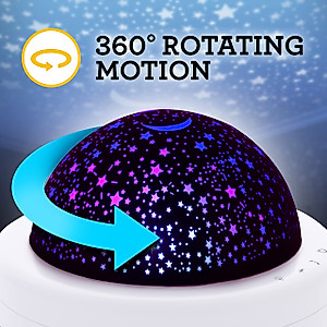 Project Nursery Big Globe Motion Light Show with Soothing Sounds and Music – Multicolor Starlight Show with Nature Sounds and Music for Babies, Toddlers and Kids