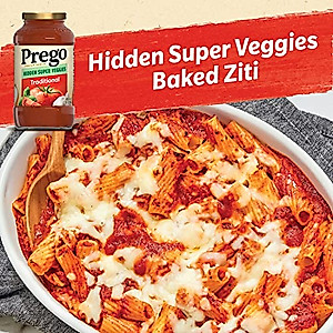 Prego Hidden Super Veggies Traditional Pasta Sauce, 24 Oz Jar (Case of 6)