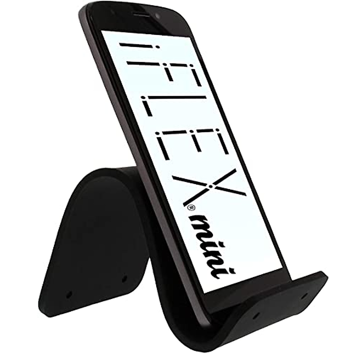 iFLEX Mini Flexible Phone Holder for Travel, Work and Home – This Travel Cell Phone Stand is The Perfect iPhone Holder and Works with Any Smartphone – Non-Slip Grip, Strong and Durable - Black