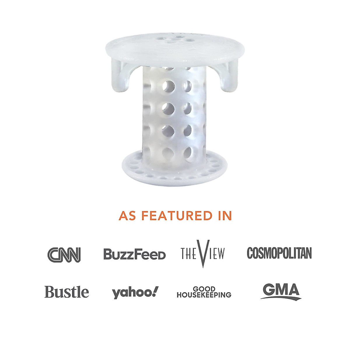 SinkShroom SSCLE988 The Revolutionary Sink Drain Protector Hair Catcher/Strainer/Snare, Clear