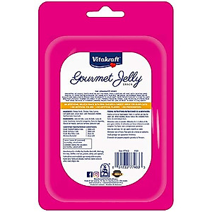 Vitakraft Gourmet Jelly Squeezable Cat Treats - Chicken and Carrot - Tasty Gelatin Cat Snack - Great for Hand Feeding - Multi Pack of 4